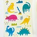 Dino Journal Sticker Sheet Journaling Notebook Stickers Kawaii Dinosaur ...