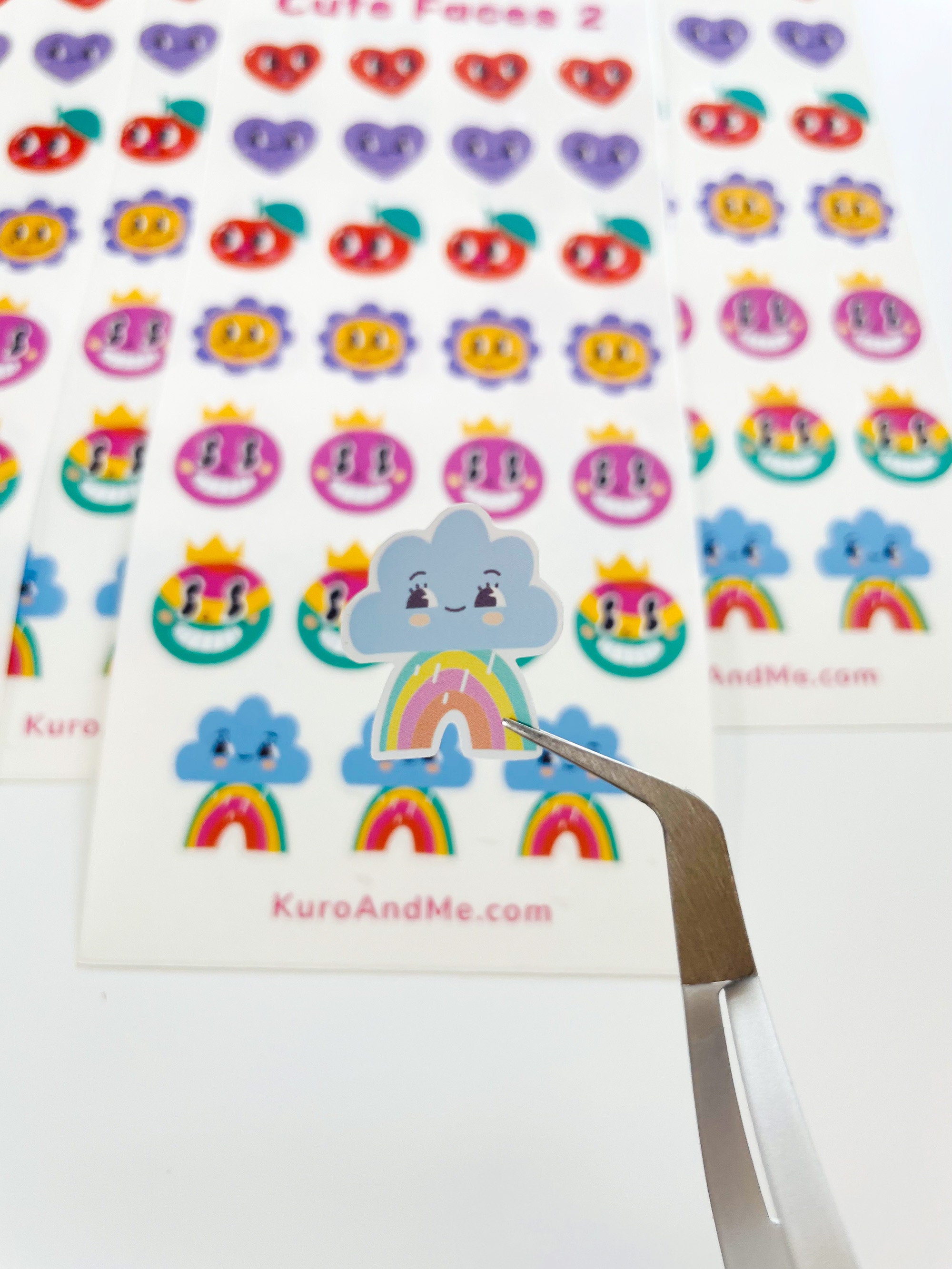 Cute Journaling Semi-transparent Sticker Sheet Cute Faces 2 Journaling ...