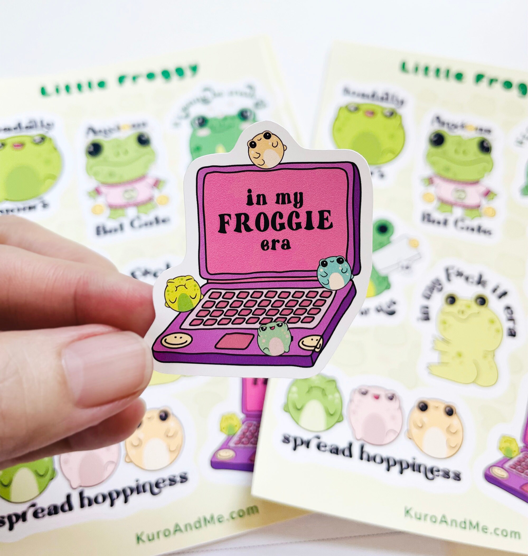 Waterproof Frog Sticker Sheet Journaling Stickers Frog Stickers ...