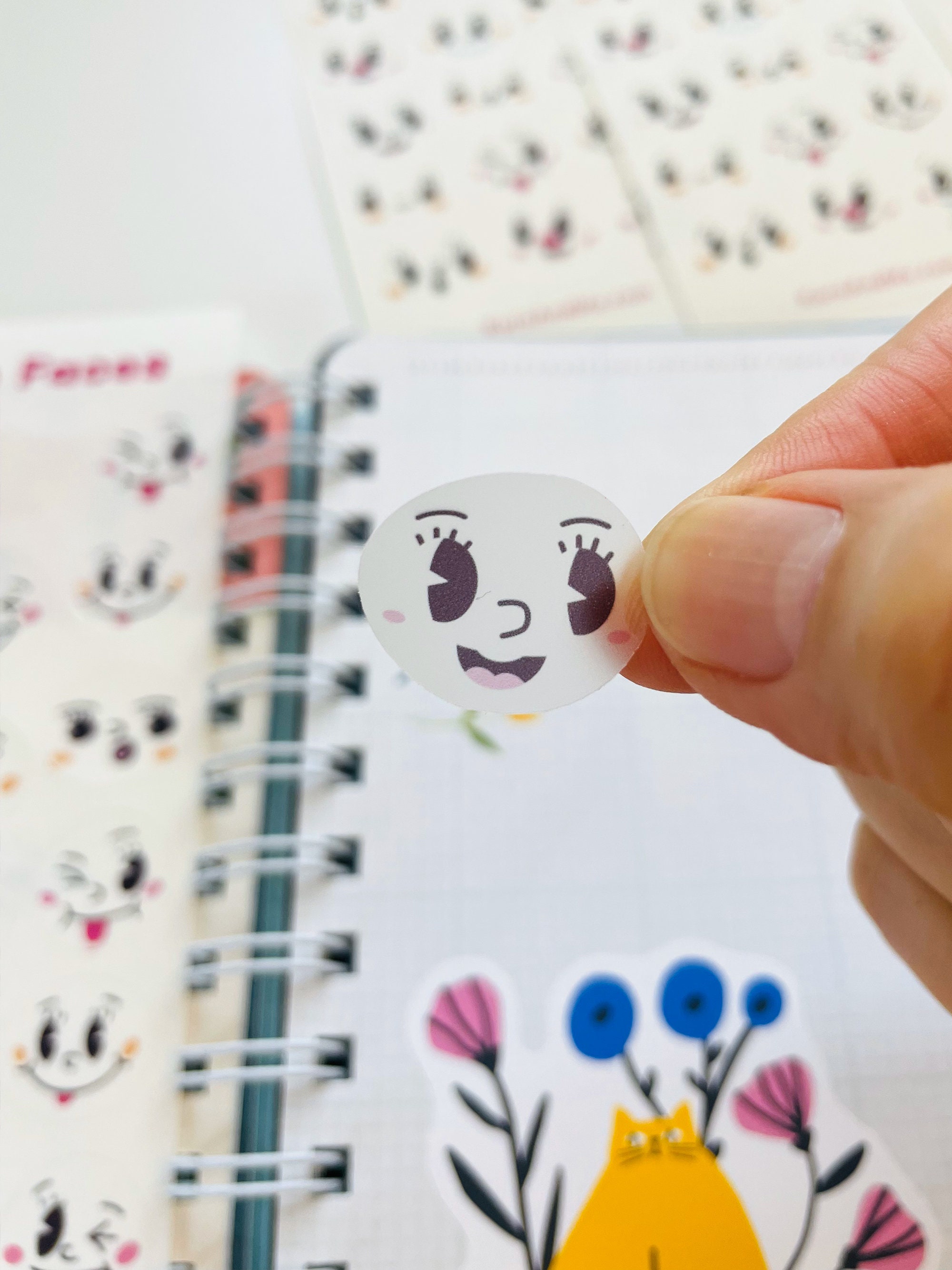Cute Journaling Semi-transparent Sticker Sheet Journaling Stickers ...