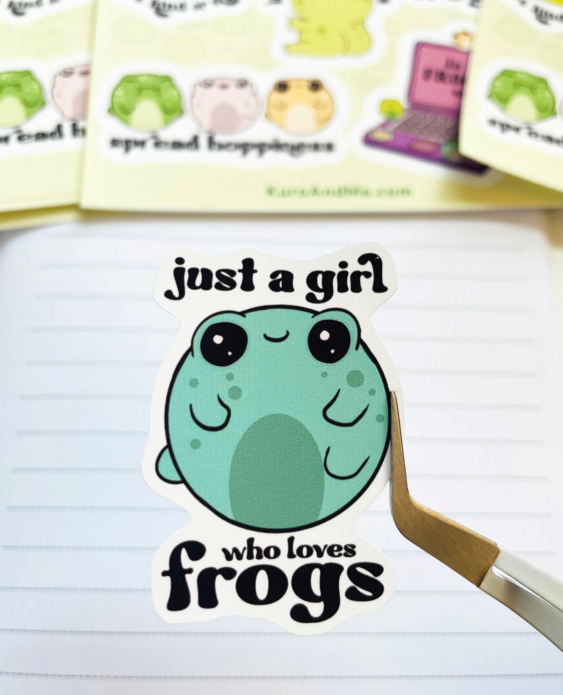 Waterproof Frog Sticker Sheet Journaling Stickers Frog Stickers ...