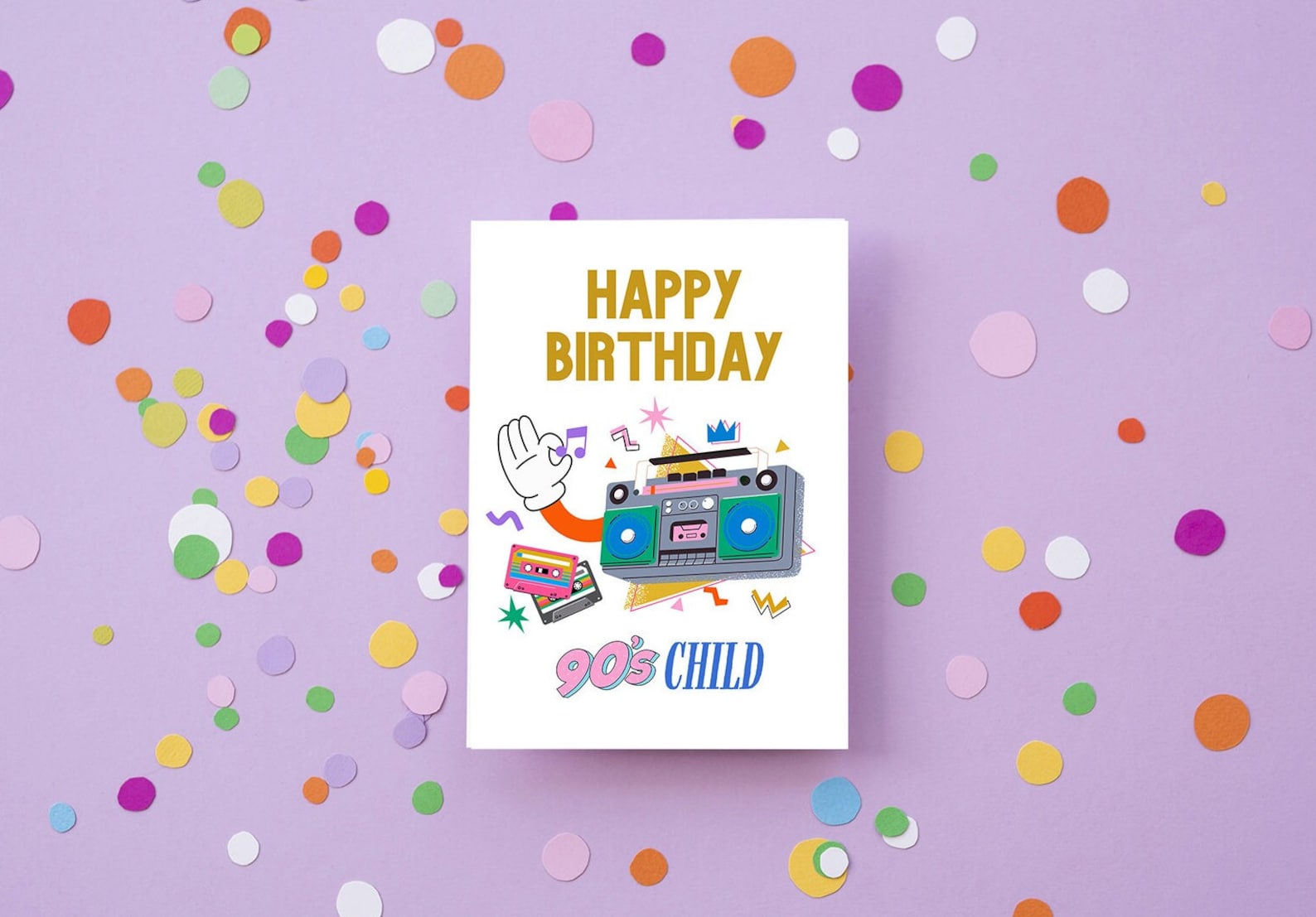 90s Retro Birthday Card 90s Greeting Card Retro Illustration Graphics ...