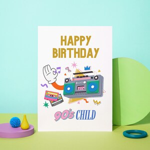 90s Retro Birthday Card 90s Greeting Card Retro Illustration Graphics ...