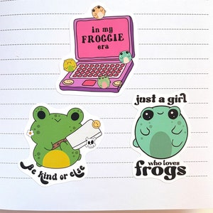 Waterproof Frog Sticker Sheet | Journaling Stickers Frog Stickers ...