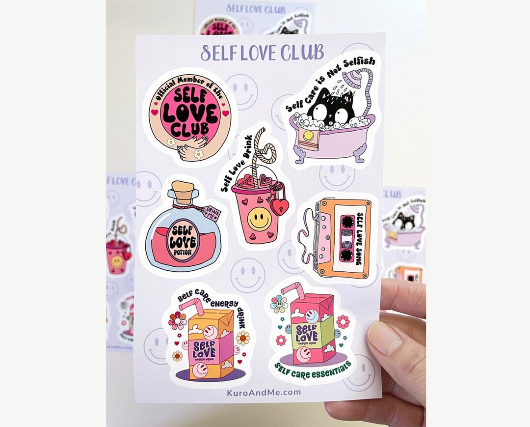 Waterproof Self Love Sticker Sheet Journaling Stickers Self Love ...