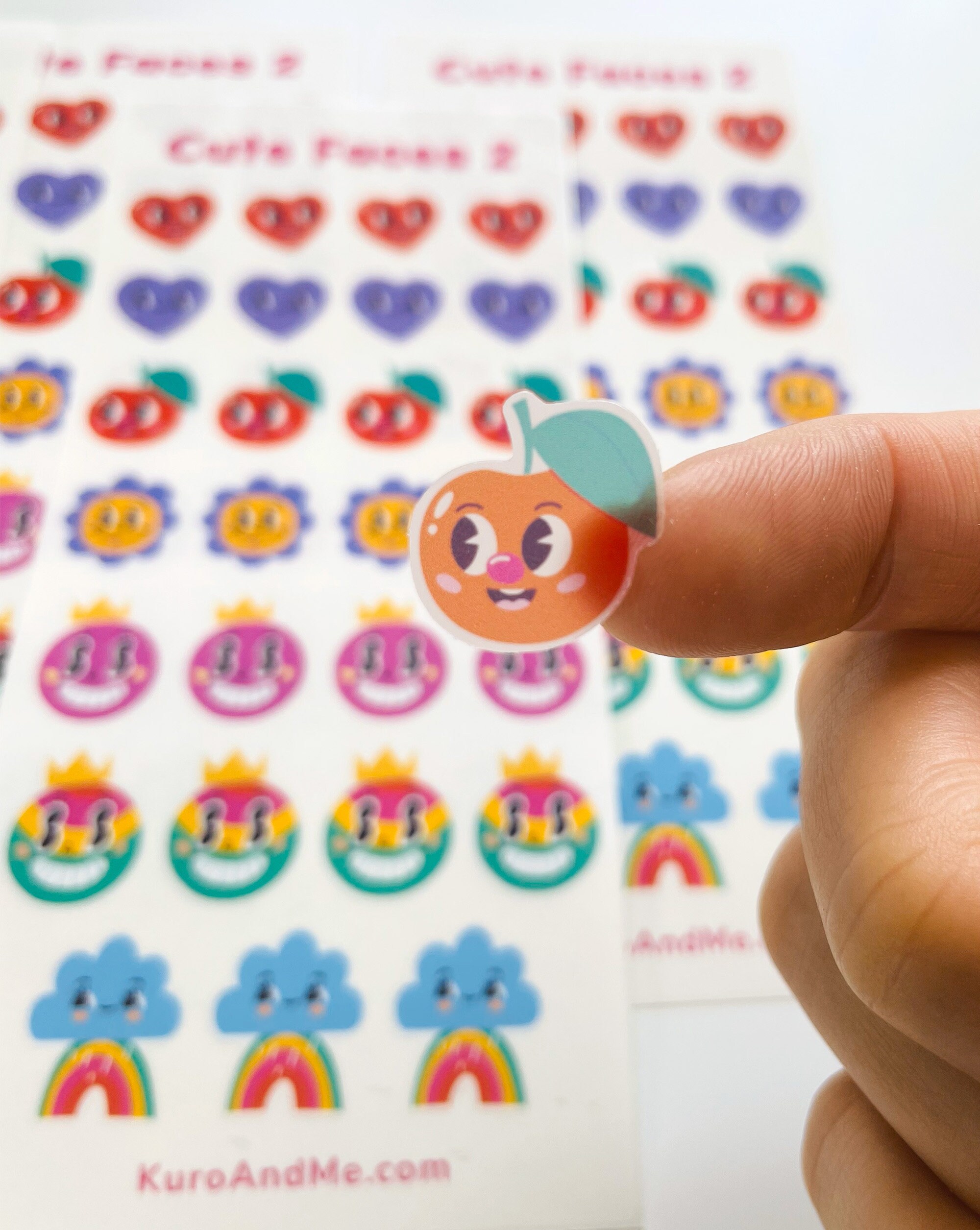 Cute Journaling Semi-transparent Sticker Sheet Cute Faces 2 Journaling ...