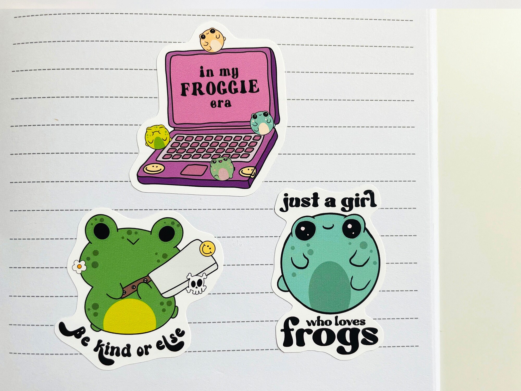 Waterproof Frog Sticker Sheet Journaling Stickers Frog Stickers ...