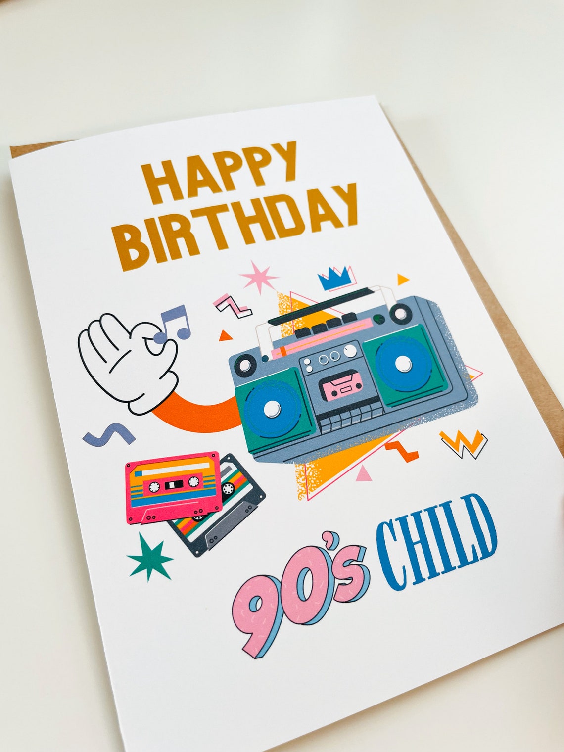 90s Retro Birthday Card 90s Greeting Card Retro Illustration Graphics ...