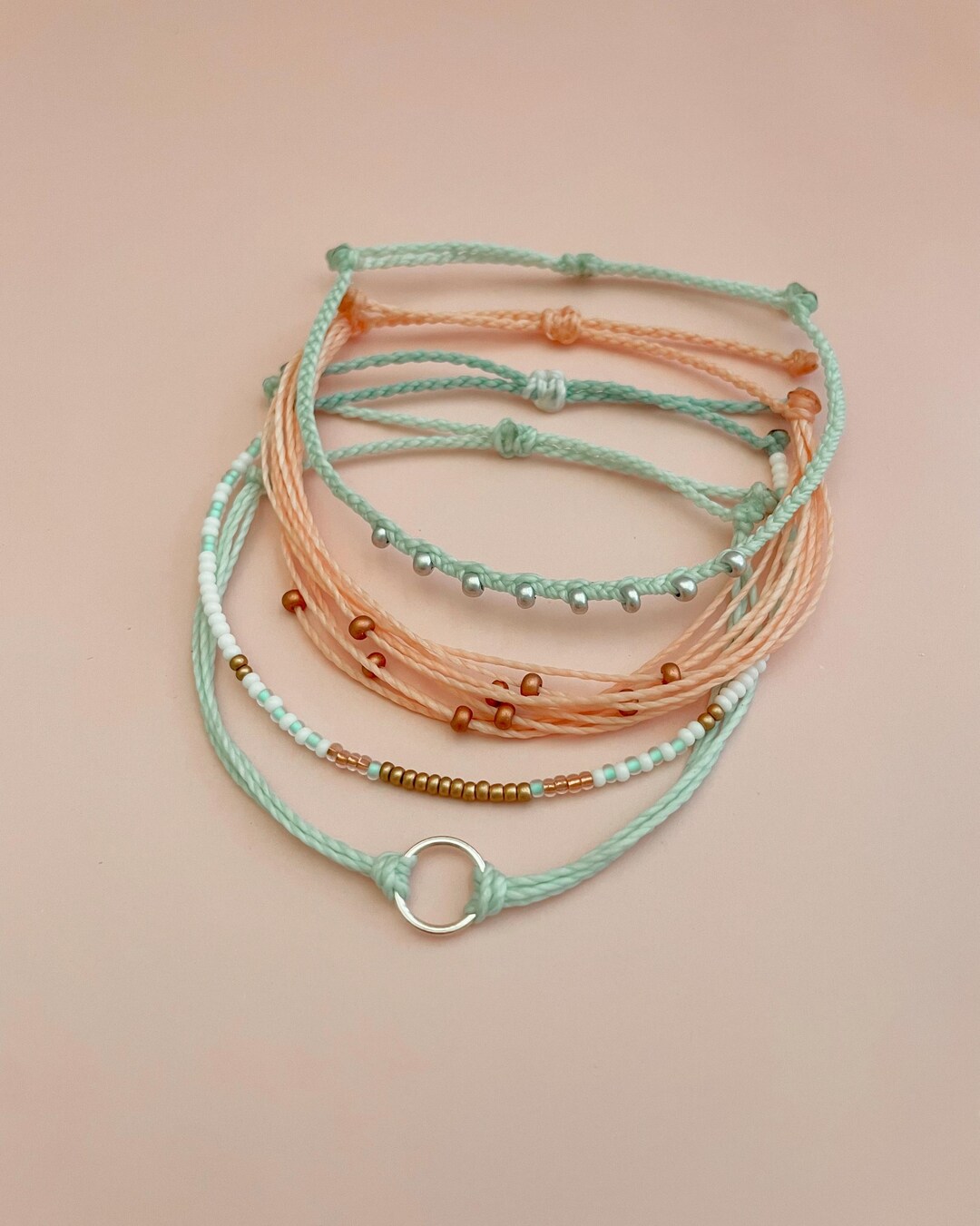 Surfer Bracelet Set Adjustable Beach Bracelets Boho Surf Bracelets for ...