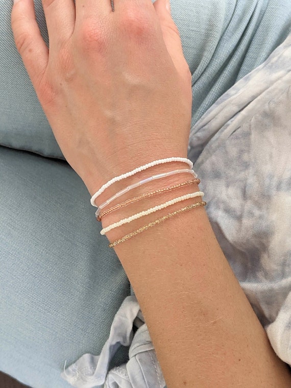 Bracelet Set Stacking Bracelets Minimalist Beaded Bracelet Dainty Bracelet Stretch Bracelet Seed Bead Bracelet Bracelet for Women Etsy