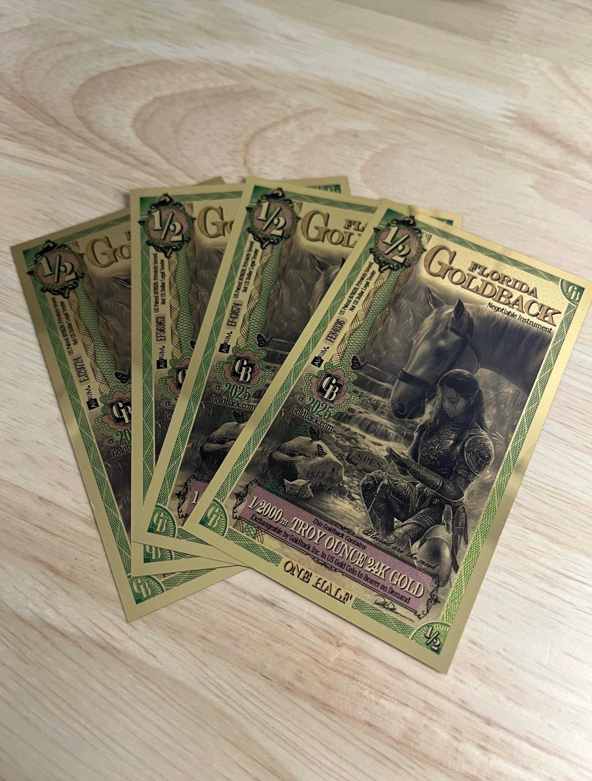 Florida Goldbacks - Actual 24k Gold Currency - Etsy