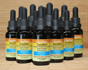 Liquified Zeolite in Amber Glass Bottle Size 1 Oz QTY 6, No Plastic ...