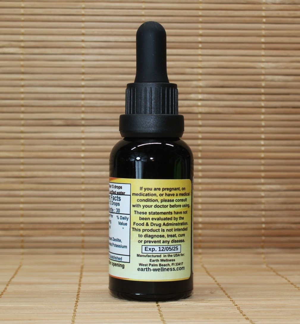 Liquified Zeolite in Amber Glass Bottle Size 1 Oz QTY 6, No Plastic ...