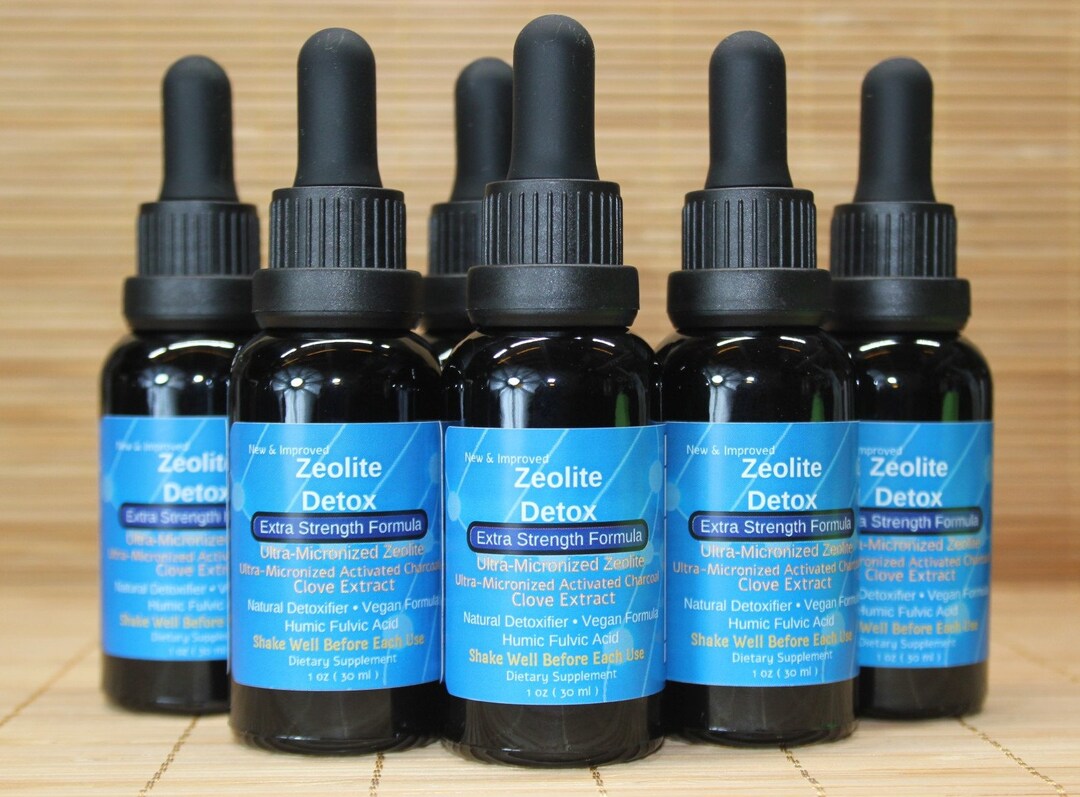 Extra Strength Liquified Zeolite in Amber Glass Bottle Size 1 Oz QTY 6 ...