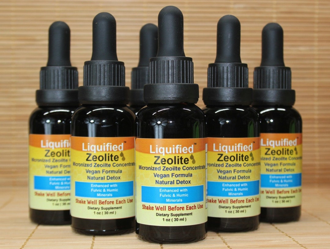 Liquified Zeolite in Amber Glass Bottle Size 1 Oz QTY 6, No Plastic ...