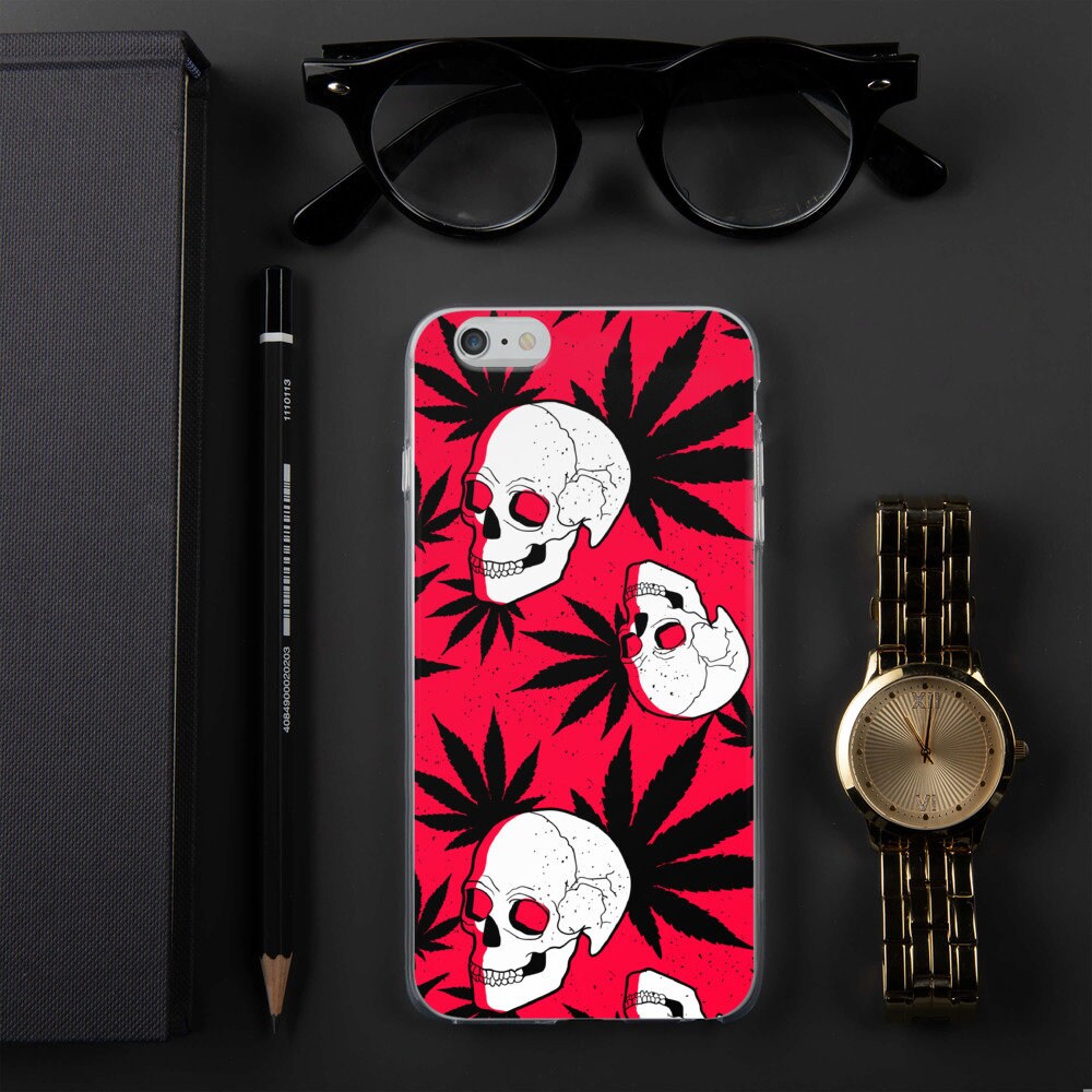 Marihuana Skull iPhone Case Skull iPhone caso iPhone 7 - Etsy España