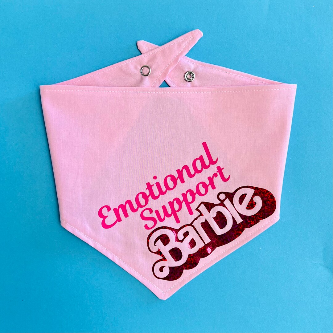 Personalized Emotional Support Barbie Dog Scarf - Etsy