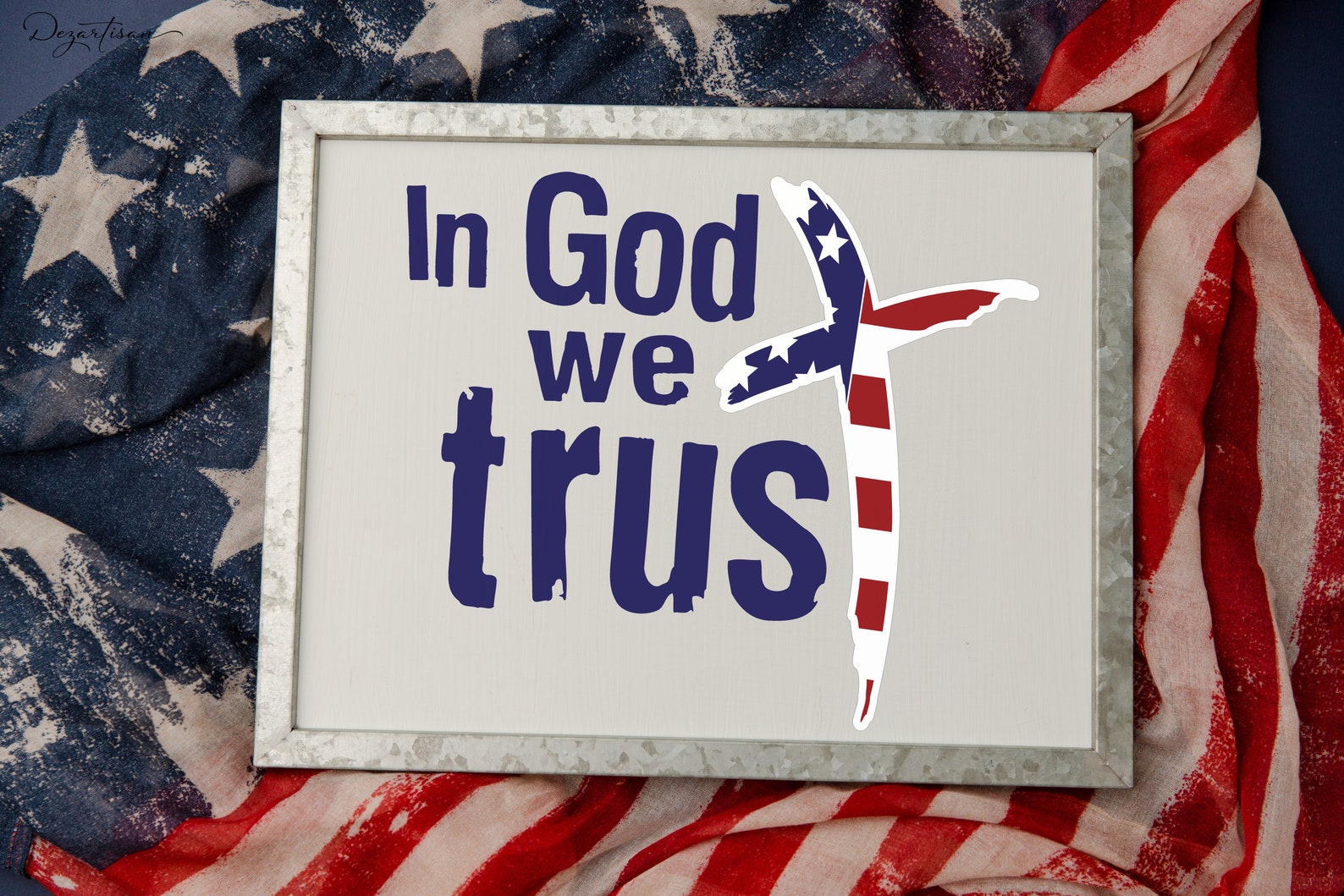 In God We Trust USA Flag Cross SVG Digital Design Cut File for Cricut ...