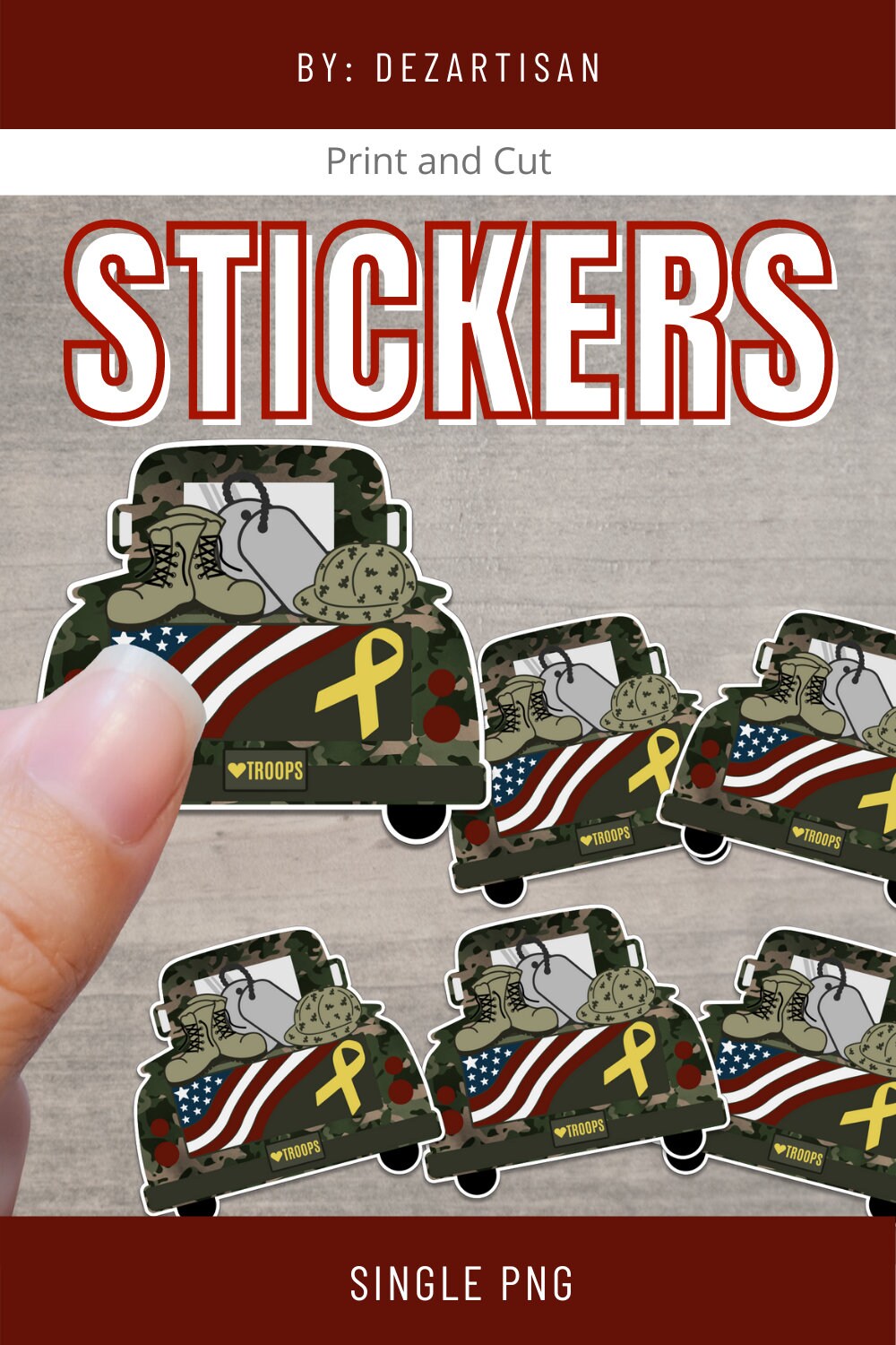 Army Truck Sticker Print and Cut SVG Digital Designs Cut File for ...