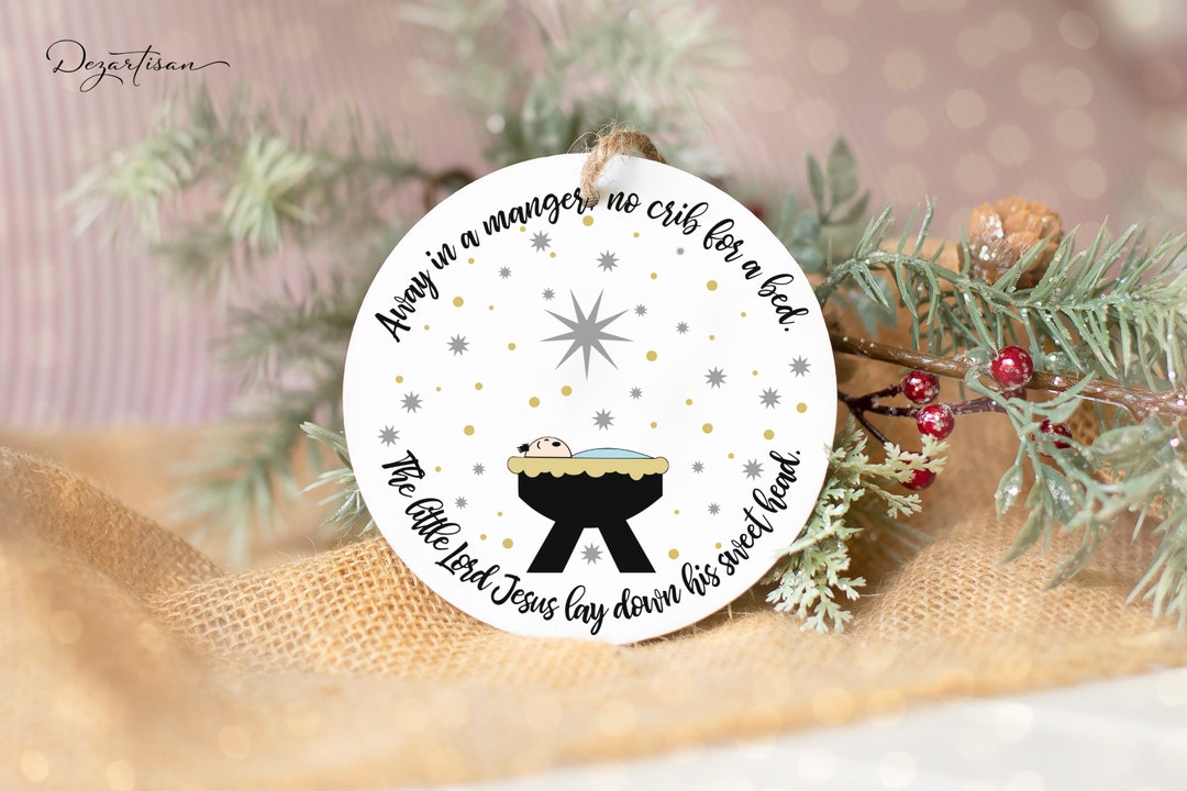 Away in a Manger SVG, Baby Jesus SVG, Christmas SVG, Religious Cut File ...
