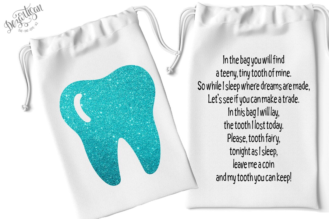 Tooth Fairy SVG, Tooth Fairy Poem SVG, Tooth Fairy Bag SVG, Lost Tooth ...