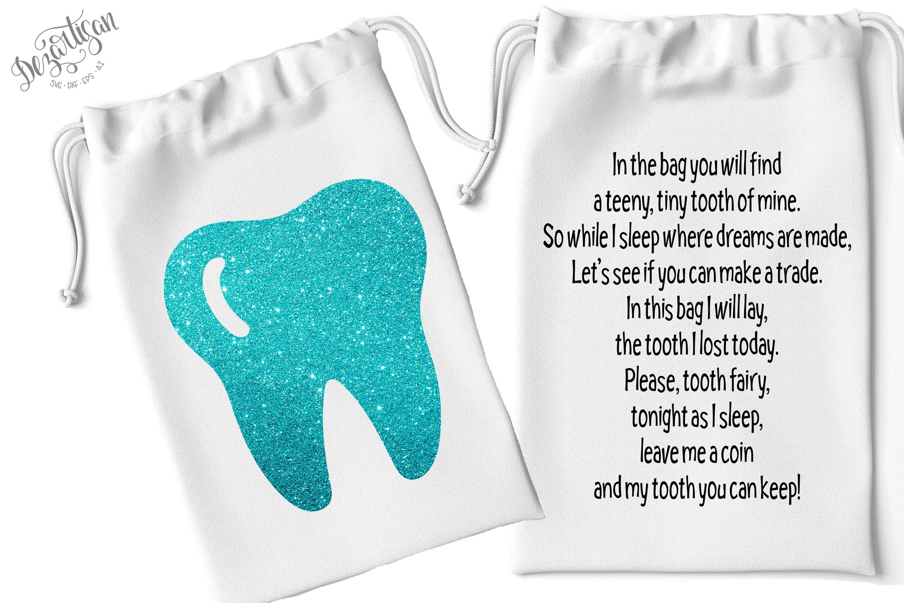 Tooth Fairy SVG, Tooth Fairy Poem SVG, Tooth Fairy Bag SVG, Lost Tooth ...