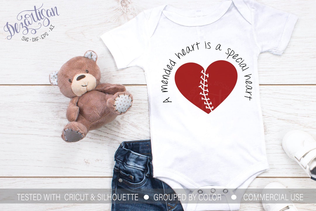 A Mended Heart is A Special Heart SVG Digital Design Cut File for ...