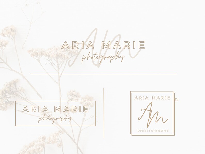 Premade Watermark Logo, Photography Logo Instant Download, Elegant Logo ...