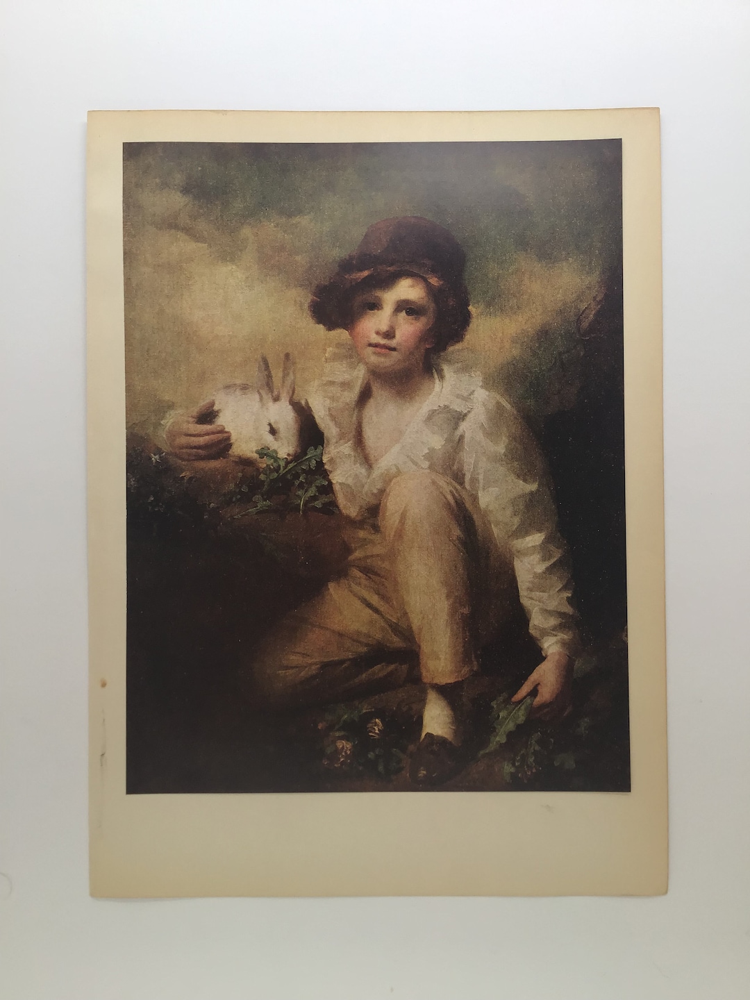 A Boy With a Rabbit, RAEBURN World Famous Paintings Plate 61, Rockwell ...