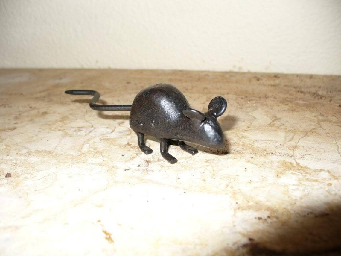 Cast Iron Metal Set/3 Mice Mouse Rodent Figurine Statue Home Garden ...