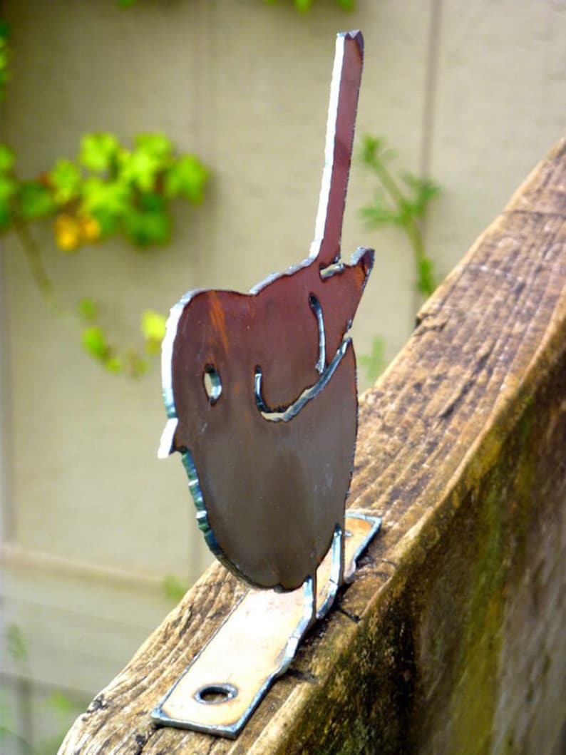 Cut Metal Rusty Fat Chickadee Bird Garden Home Yard Lawn Art Outdoor ...