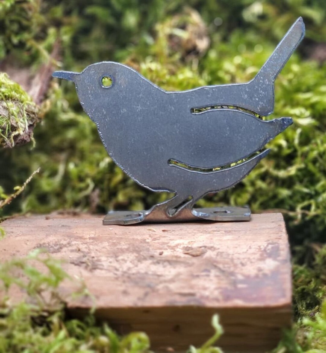 Cut Metal Rusty Carolina Wren Bird Garden Home Yard Window Outdoor Art ...