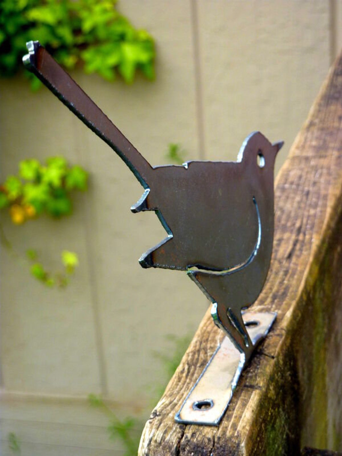 Cut Metal Rusty Brown Thrasher Bird Garden Home Yard Window Outdoor Art ...