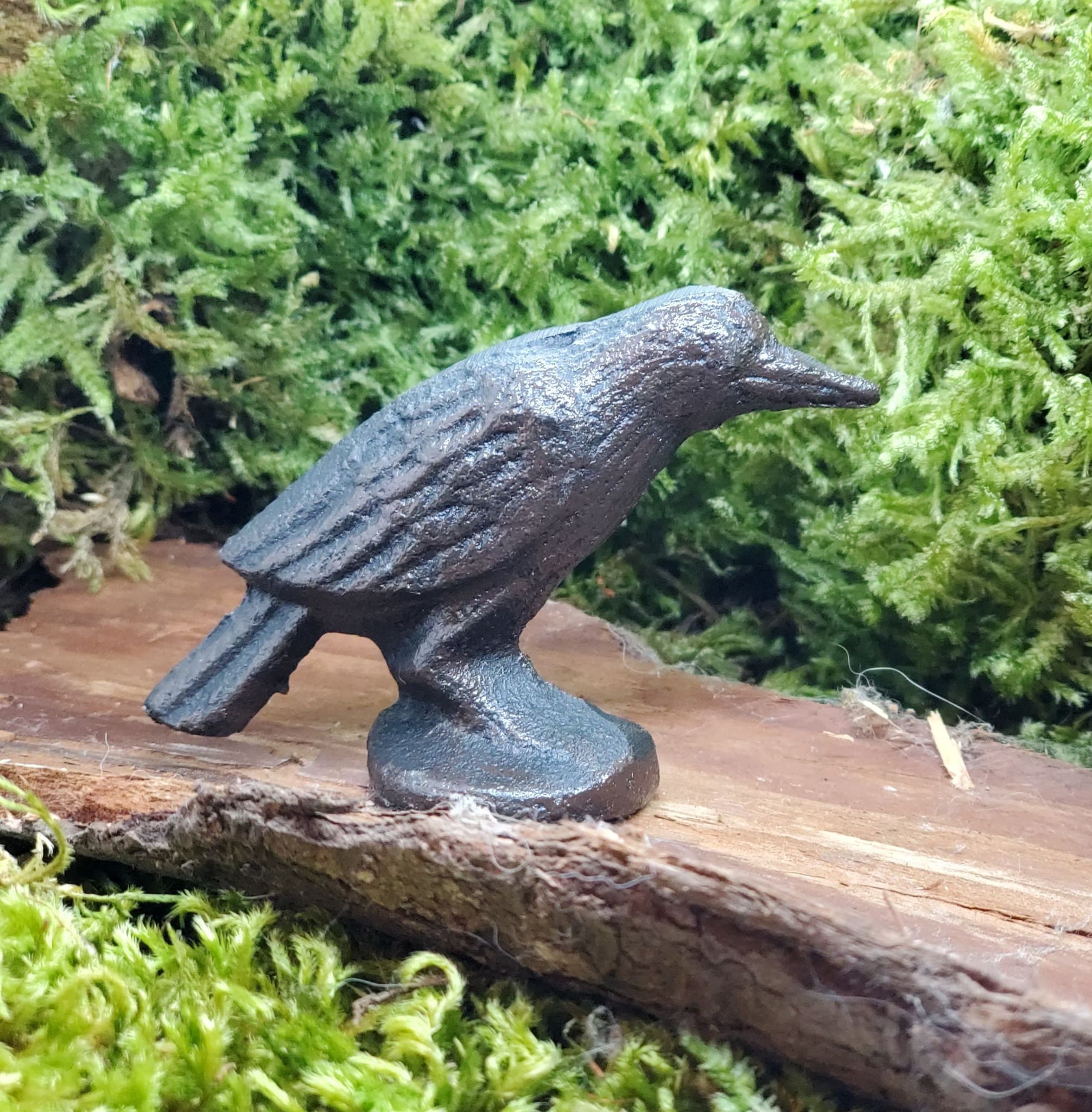 Cast Iron Crow on Base Home and Office Figurine Decor - Etsy