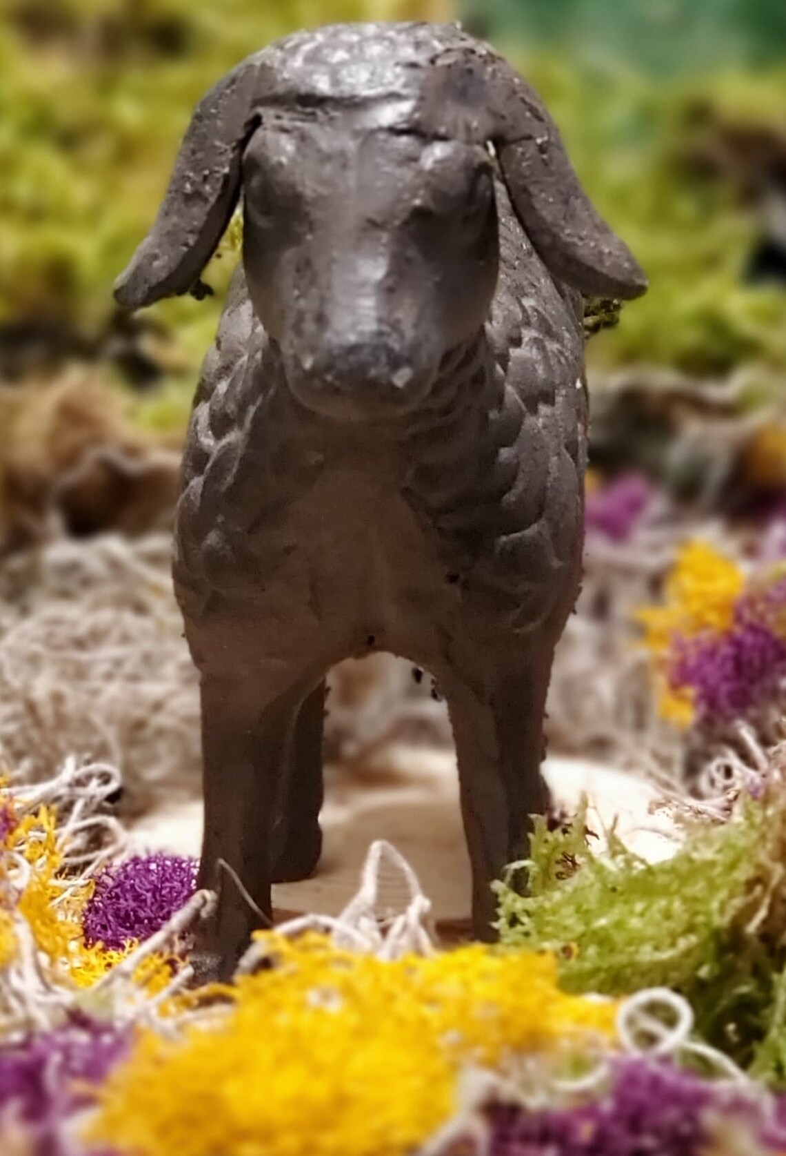 Cast Iron Brown Sheep/lamb-sheep Farm Figurine Statue Home - Etsy