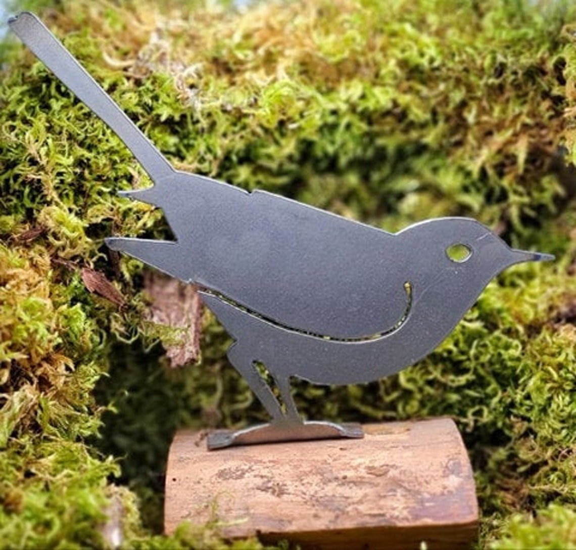 Cut Metal Rusty Brown Thrasher Bird Garden Home Yard Window Outdoor Art ...