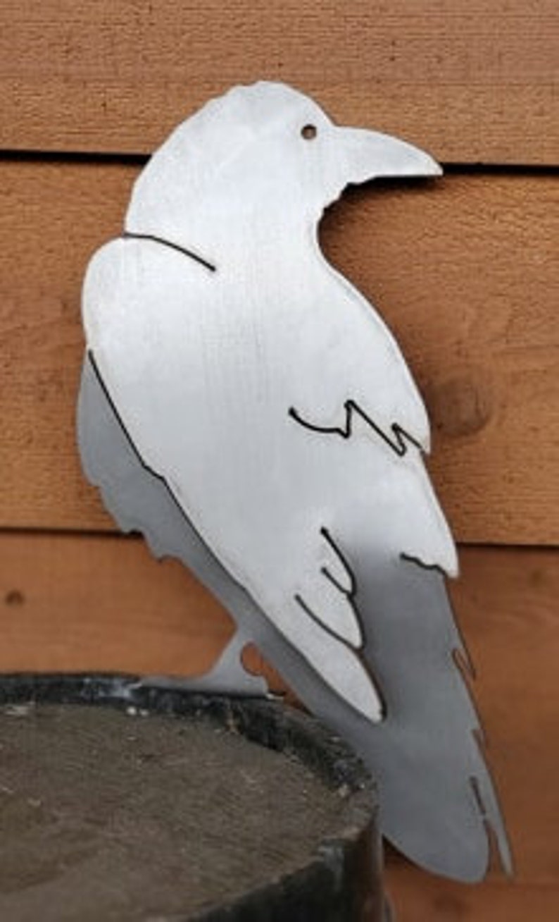 Cut Metal Raven-Rusty-Raven Bird-Garden Home Yard Outdoor Lawn | Etsy