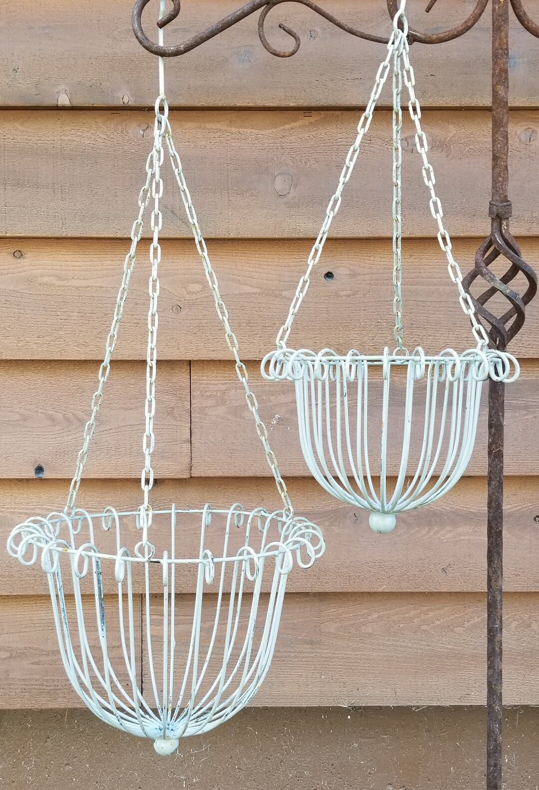 Large Cottage Hanging Baskets Garden Home Yard Lawn Art Outdoor Window ...