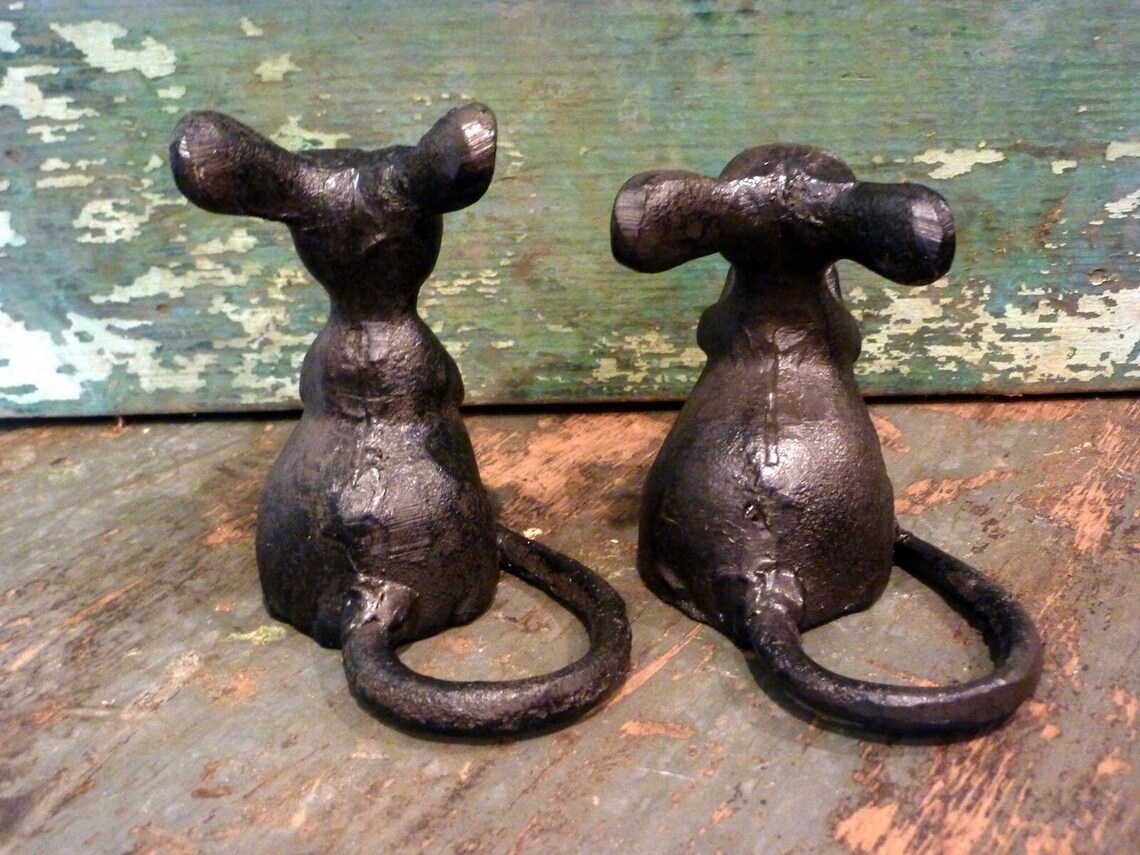 Cast Iron Metal Set Mice Mouse Rodent Figurine Statue Home | Etsy