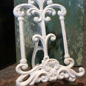 Cast Iron Easel Picture Frame Art Cook Book Display Stand Holder Home ...