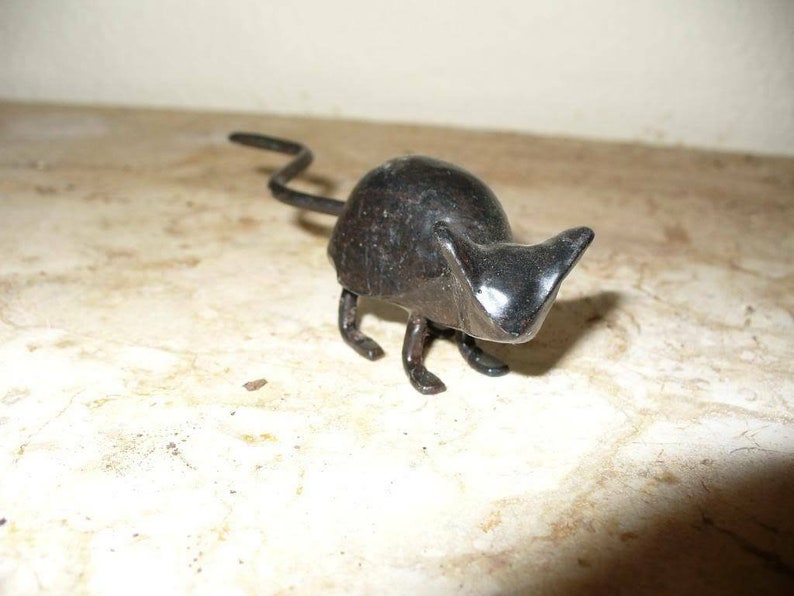 Cast Iron Metal Set/3 Mice Mouse Rodent Figurine Statue Home Garden ...