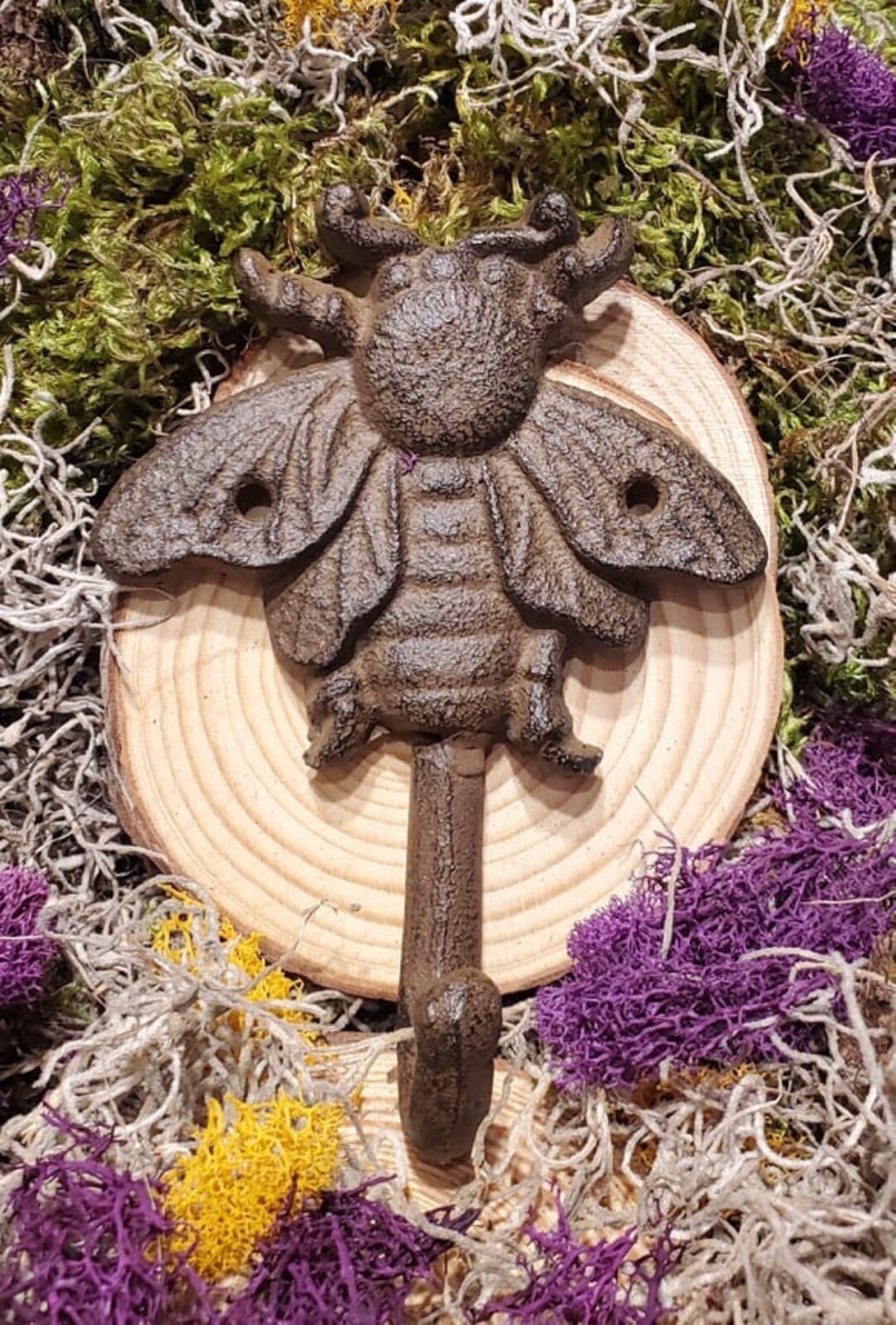 Cast Iron Bee Coat Hat Towel Bath Garden Shed Wall Hook Home Decor - Etsy