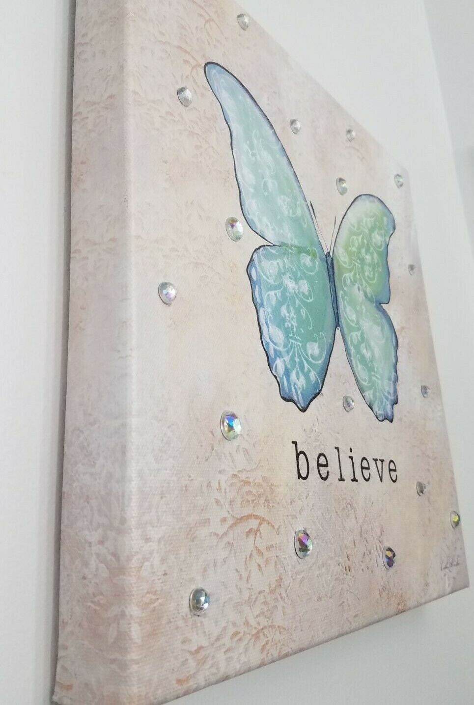 Believe Butterfly On Canvas Wall Art Print Home Decor Hanging - Etsy France