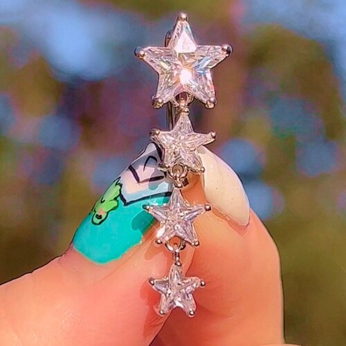 Little Star Baby Belly Button Ring 2000s Y2K Sparkly Body - Etsy