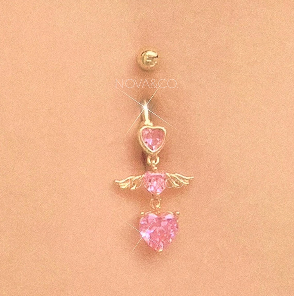 Icy Angel Heart Belly Button Ring Bratz Y2k 2000s Body - Etsy