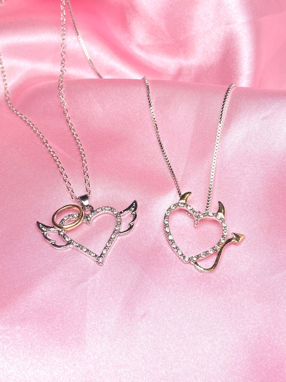 Heart Devil Pendant With Wings
