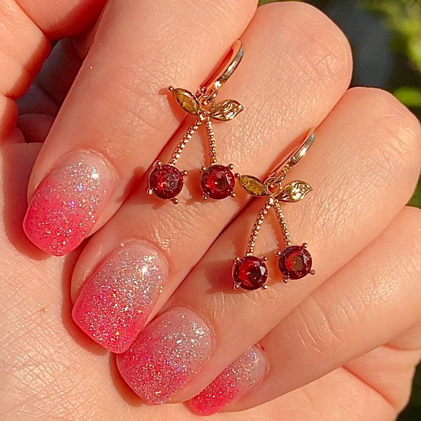 Cherry Charm Necklace Set VSCO Girl Jewelry Trendy | Etsy