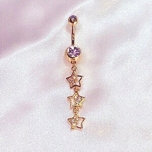 Little Star Baby Belly Button Ring 2000s Y2K Sparkly Body Jewelry Silver Gold Navel Piercing ...