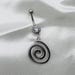 Spiral Swirl Belly Button Ring | Dangle Y2K Beach Boho Navel Piercing ...