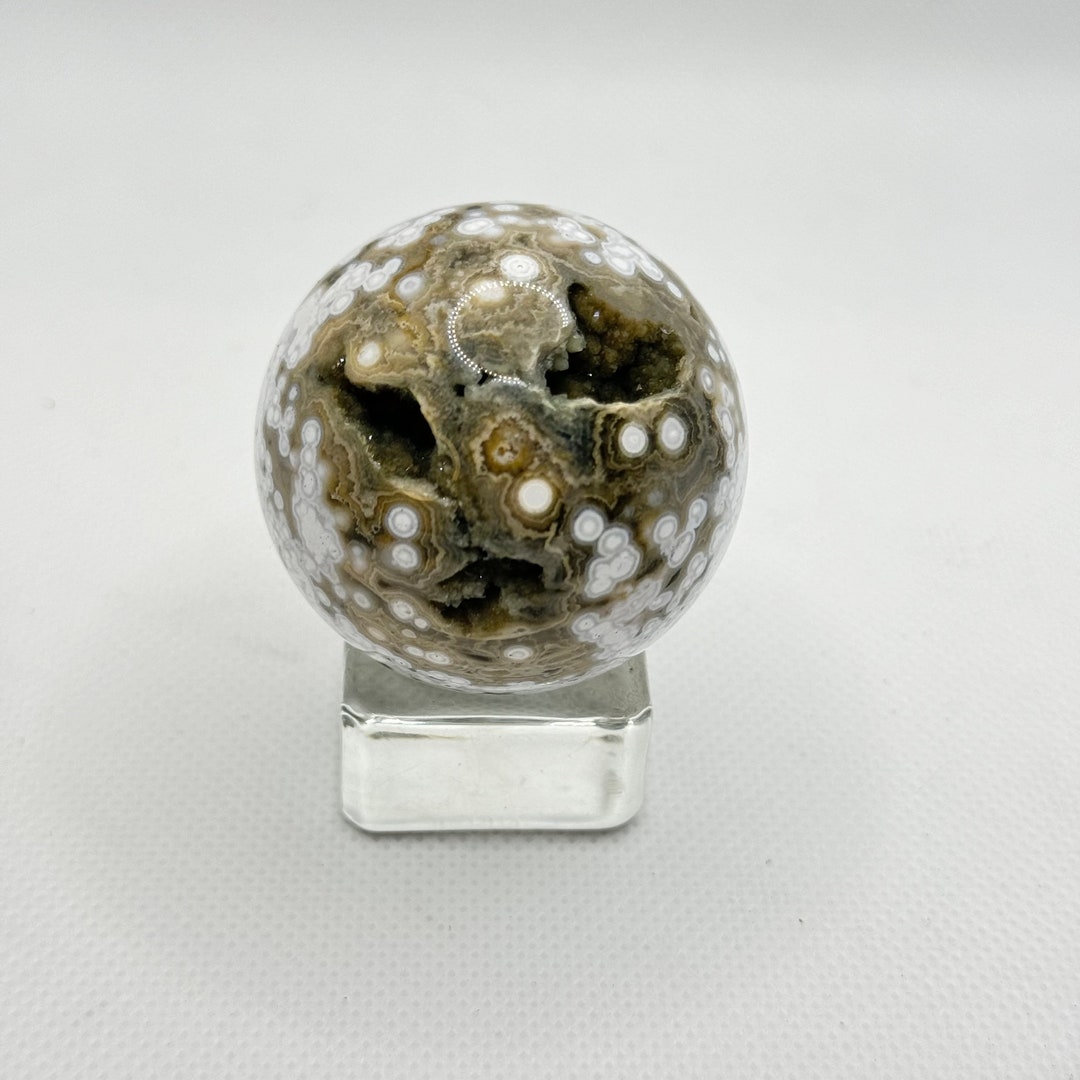 RARE 8th Vein Ocean Jasper | Ocean Jasper Sphere | OJ Crystal ...